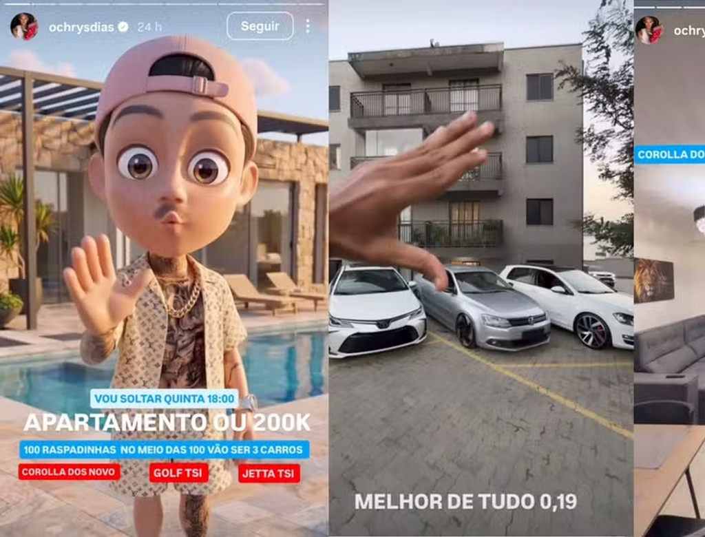 Horas antes de ser preso, Chrys Dias fez rifa de apartamento por menos ...